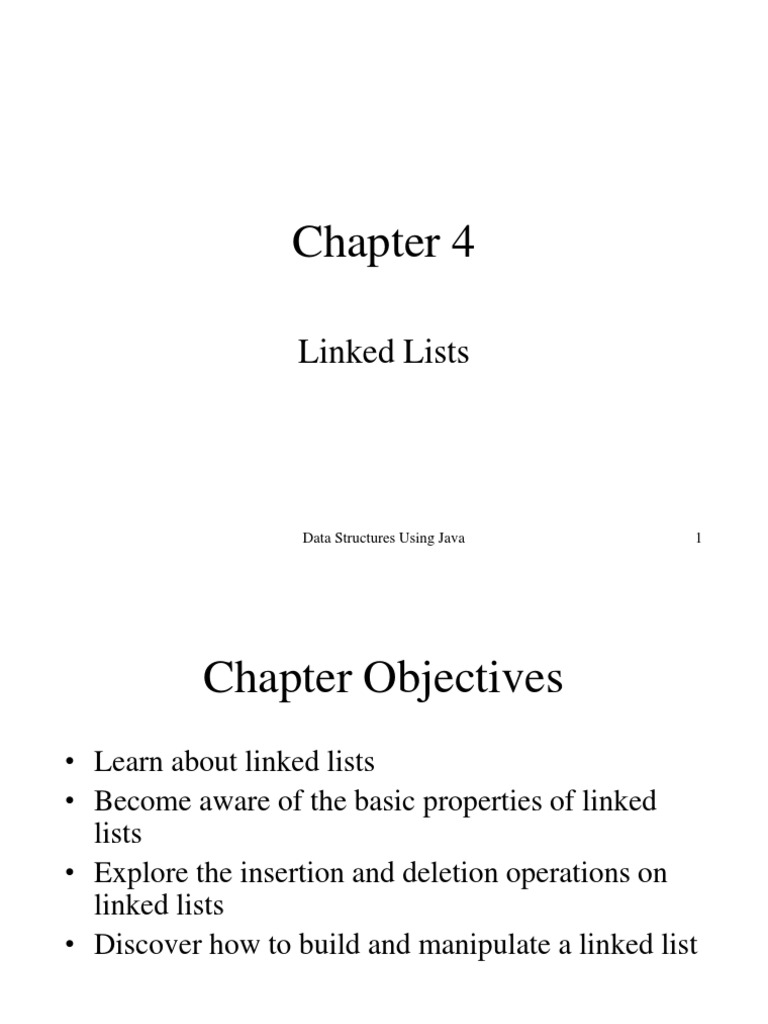 Chap04 Linked List | PDF | Algorithms And Data Structures | Software Engineering