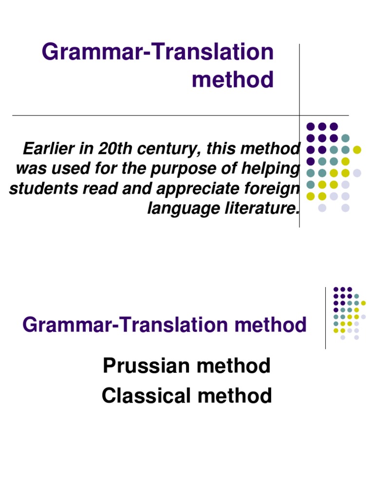 Grammar Translation Method | PDF