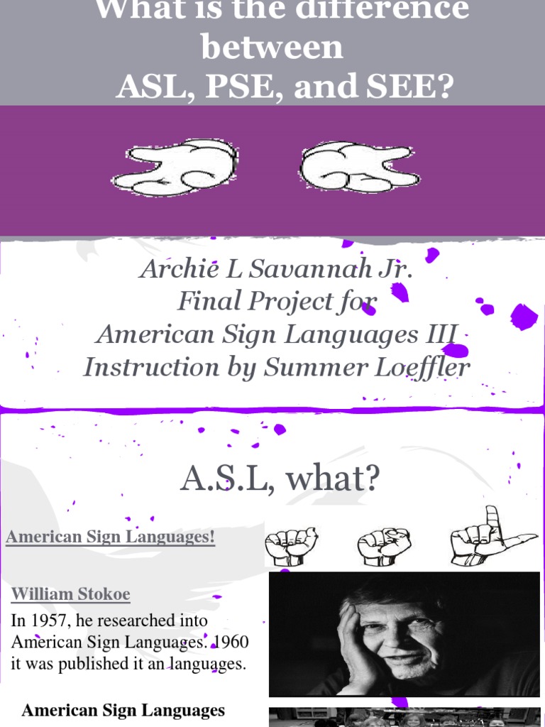 Asl Pse and See - Differences | PDF