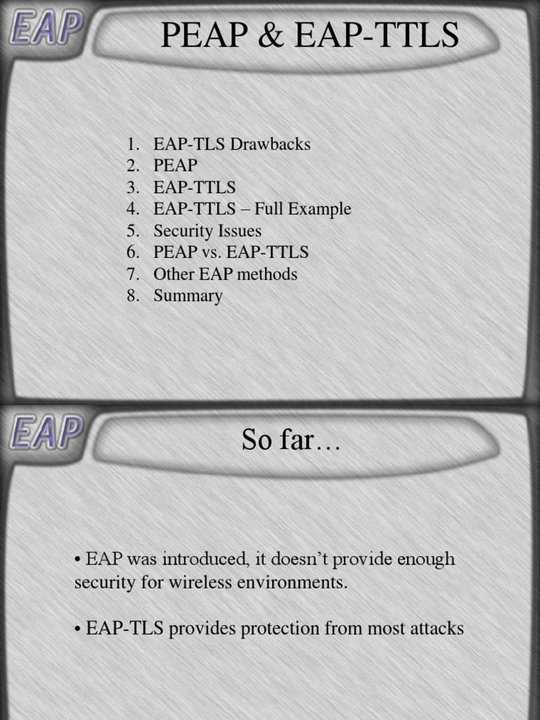 PEAP vs EAP-TTLS: Protocol Comparison | PDF | Computers