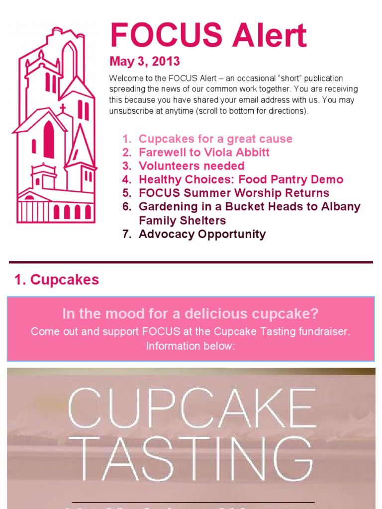 FOCUS Alert - May 3, 2013 | PDF | Food Bank | Food And Drink