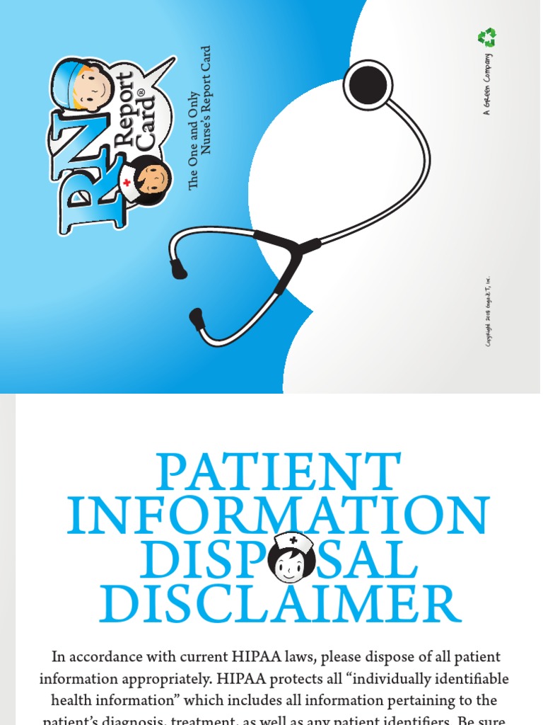 RN Report Card - The One and Only Nurse's Report Sheet | PDF | Nursing ...