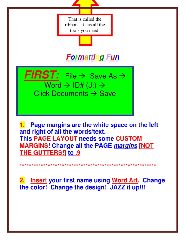 Formatting A Word Document | PDF | Text | Graphic Design
