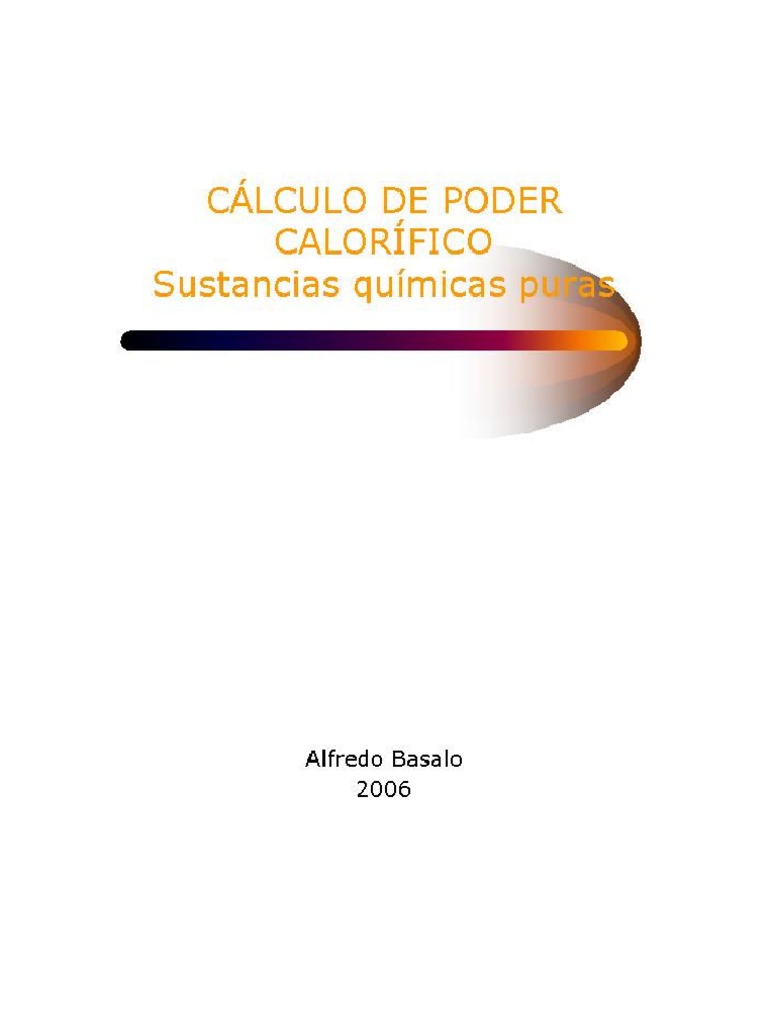 29 Calculo Poder Calorifico Mar2006 | PDF | Calor | Entalpía