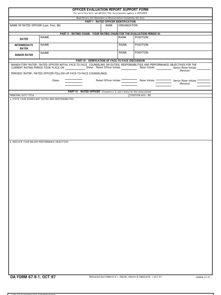 Rank Position Name Name Rank Position: Officer Evaluation Report ...