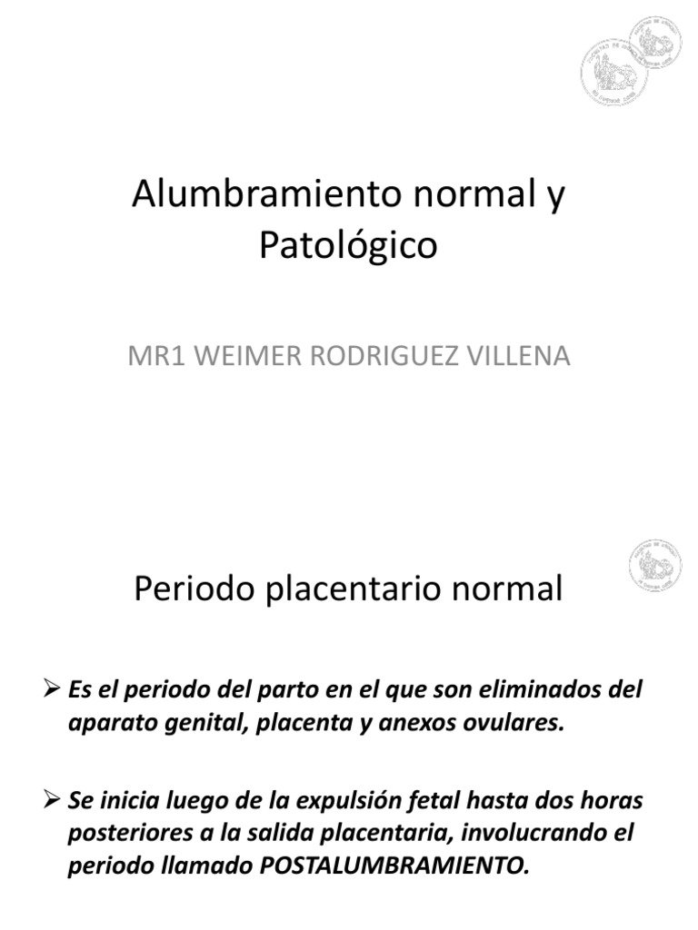 Alumbramiento Normal y Patologico 2 | PDF | Placenta | Parto
