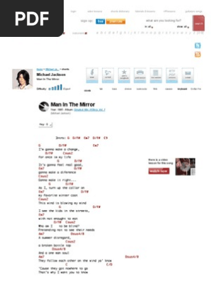 Man In The Mirror Guitar Chords