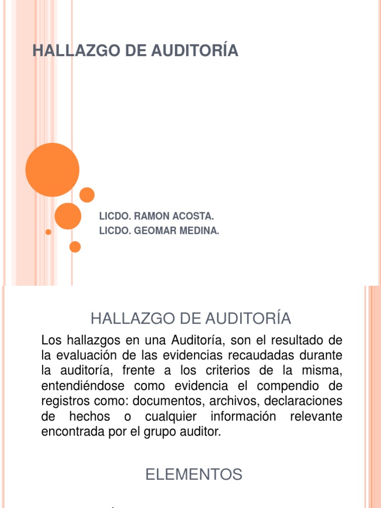 Hallazgo de Auditoria | PDF | Contralor | Auditoría financiera