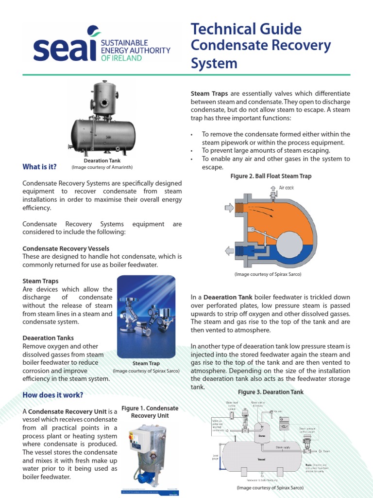 Condensate Recovery System -Technical Guide | Chemical Engineering | Gases