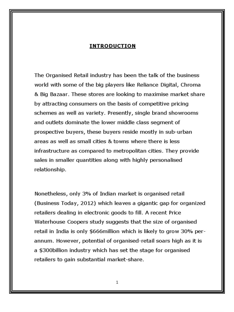What Is Organised Retail | PDF | Consumer Behaviour | Retail