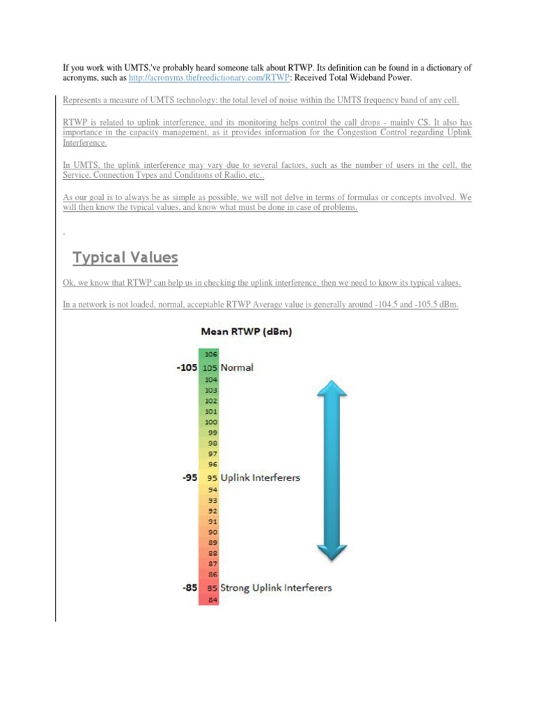 What Is Rtwp Pdf Decibel Telecommunications Engineering