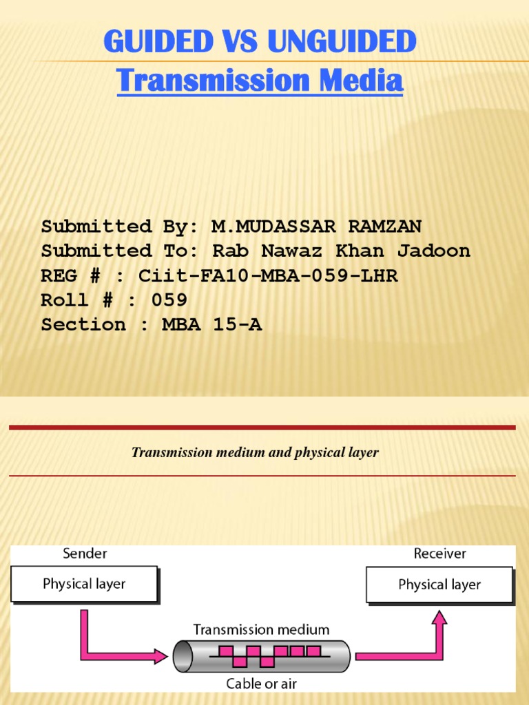 Guided Vs Unguided Media | PDF | Transmission Medium | Cable