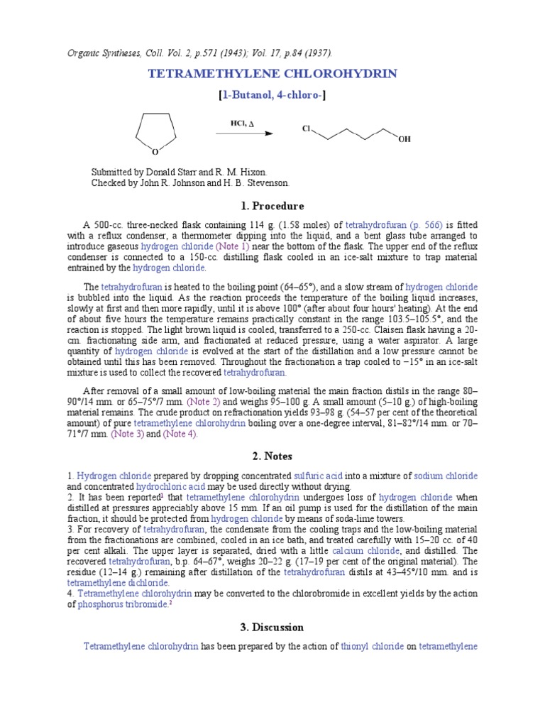 4 Chlorobutanol | PDF | Distillation | Chemical Substances