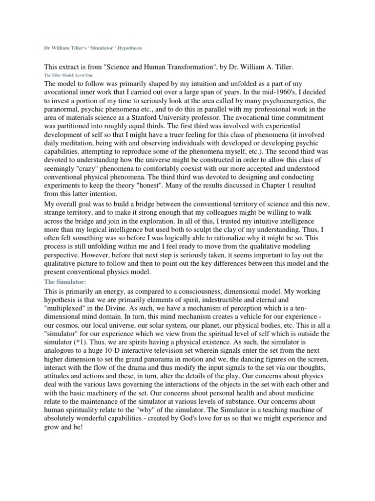 DR William Tiller Science and Transformation | PDF | Holography | Gibbs ...