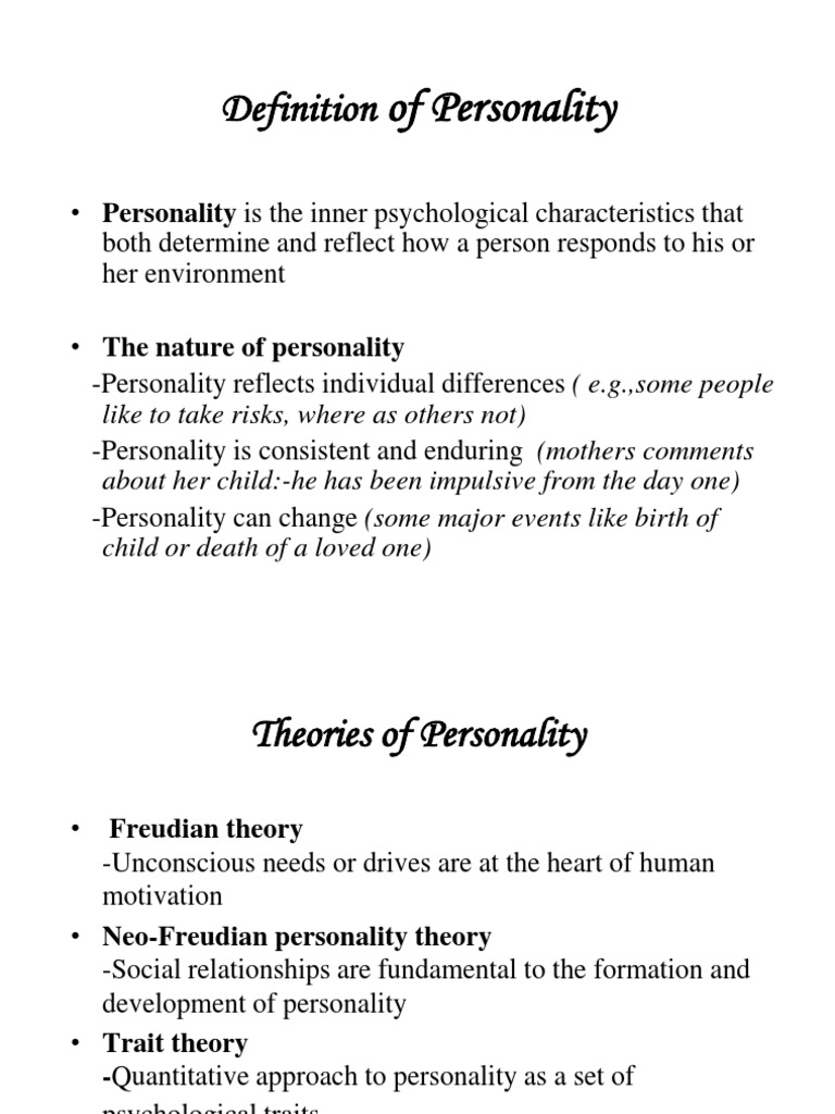 Personality and Self Image | PDF | Id | Personality Psychology