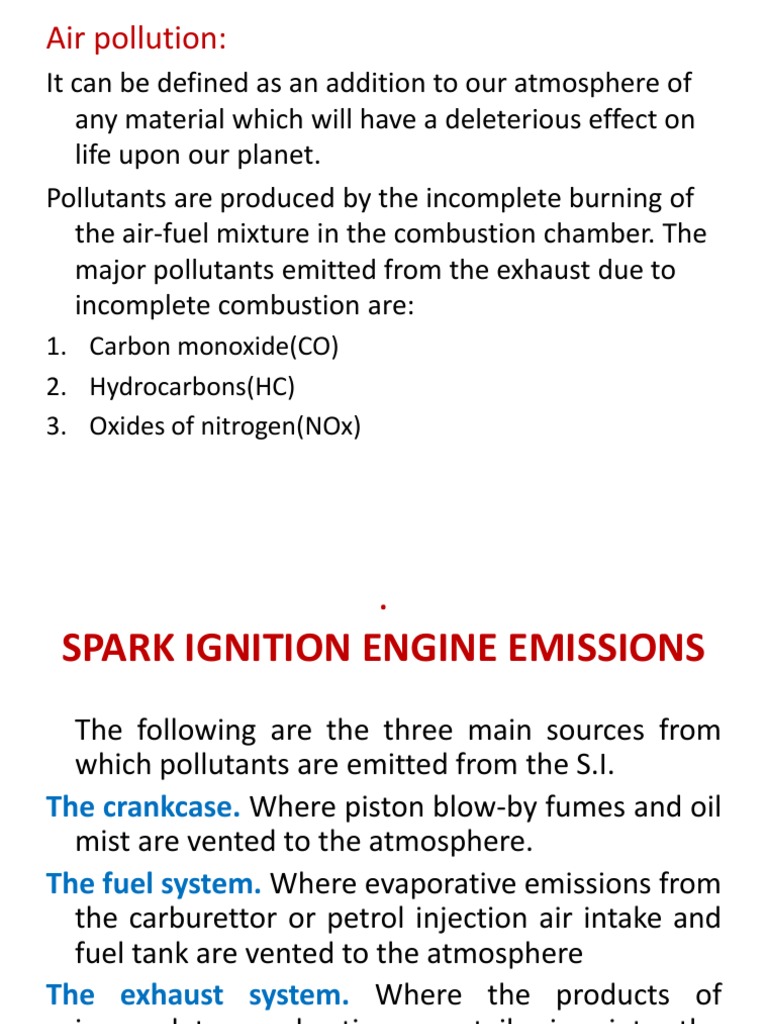 Unit-III - Engine Exhaust Emission Control | PDF | Internal Combustion Engine | Exhaust Gas