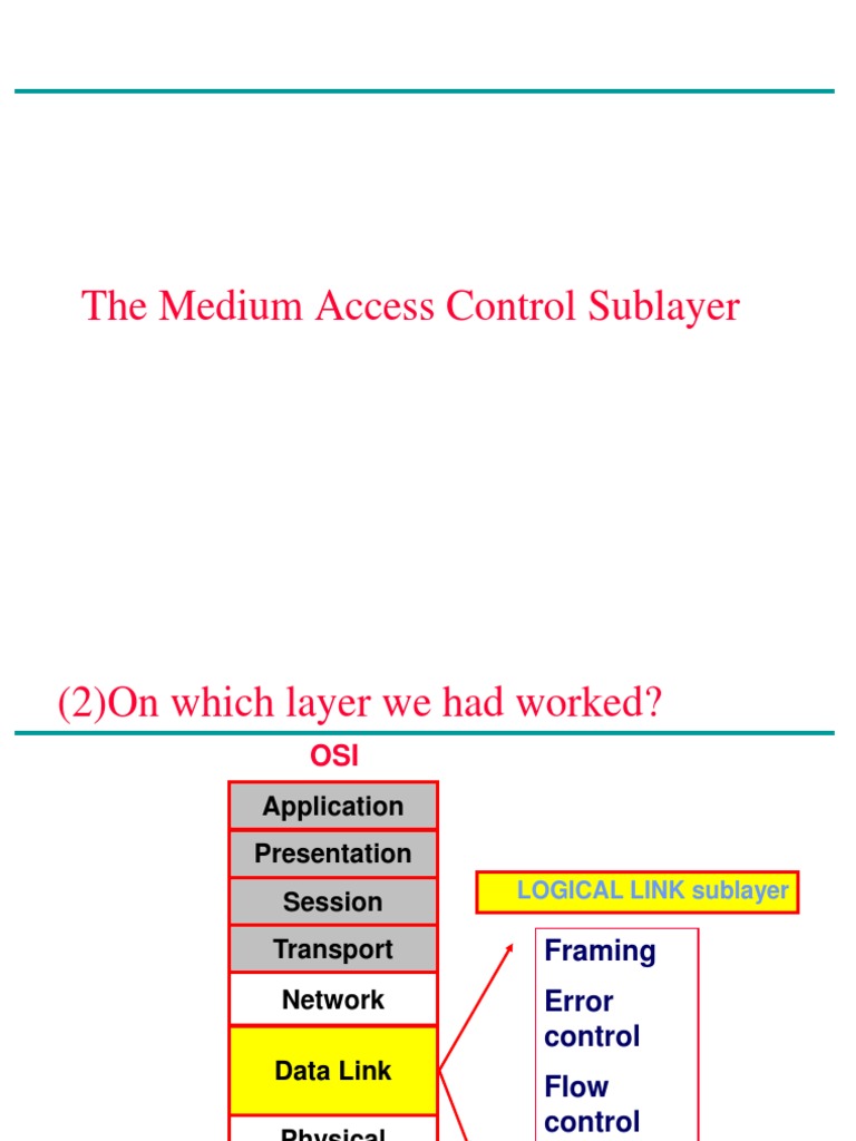 The Medium Access Control Sublayer | Download Free PDF | Computer ...