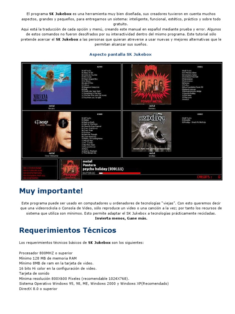 Tutorial SK Jukebox | PDF | Archivo de computadora | Ventana (informática)