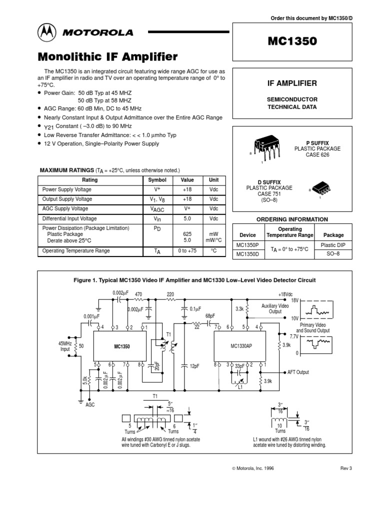MC1350 | Amplifier | Computer Engineering