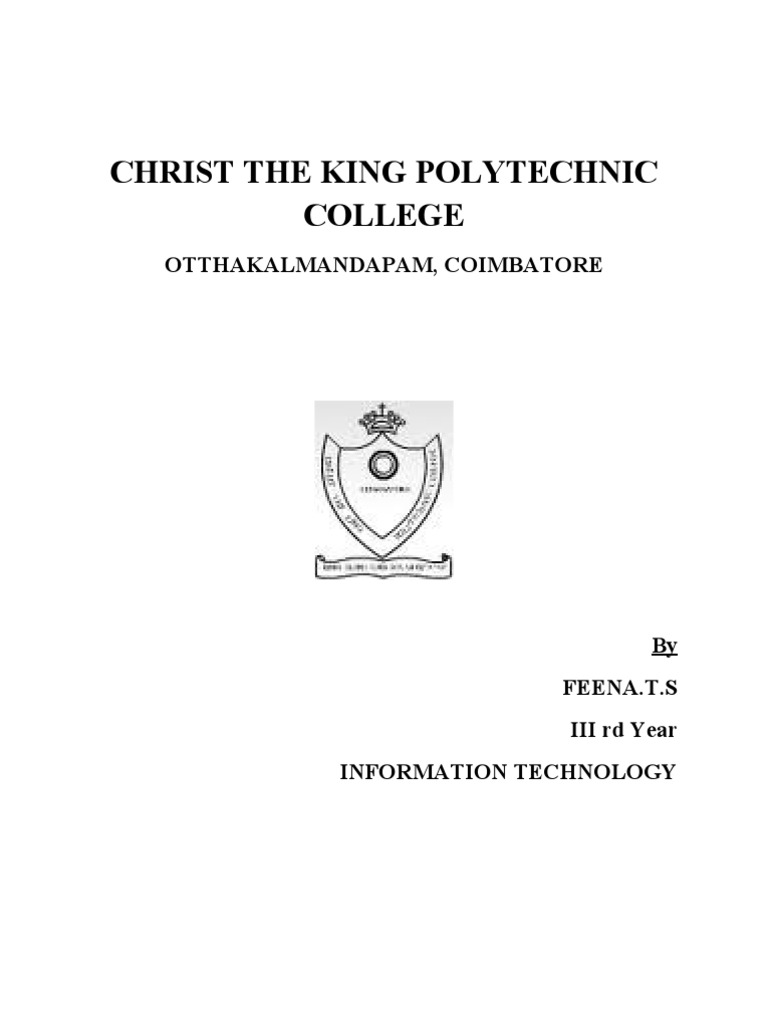 Christ The King Polytechnic College | PDF | Cryptography | Encryption