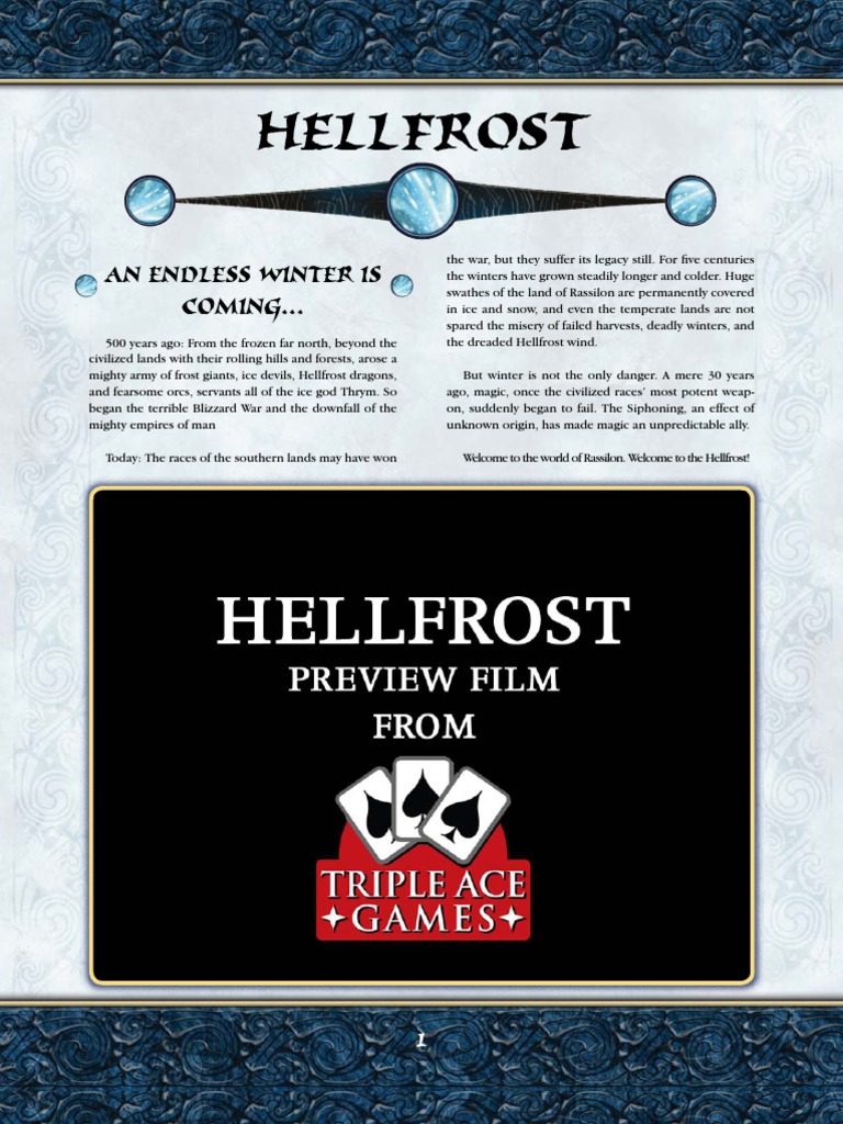 Hellfrost: An Endless Winter Is COMING..