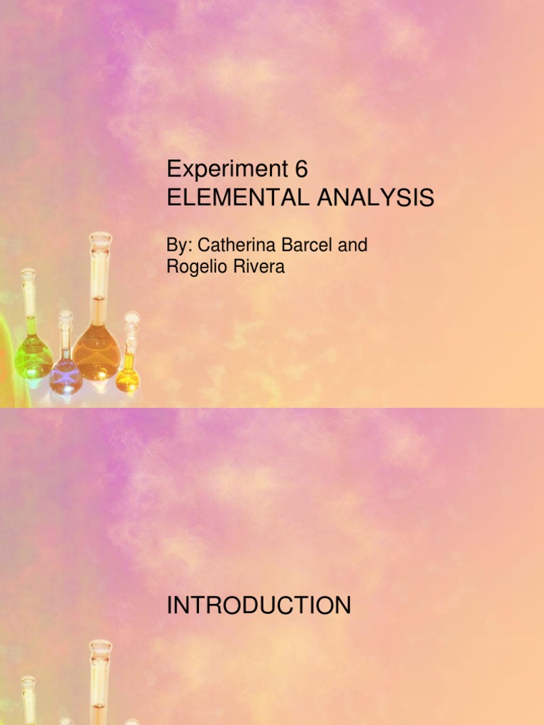 Experiment 6 Presentation | PDF | Precipitation (Chemistry) | Sodium