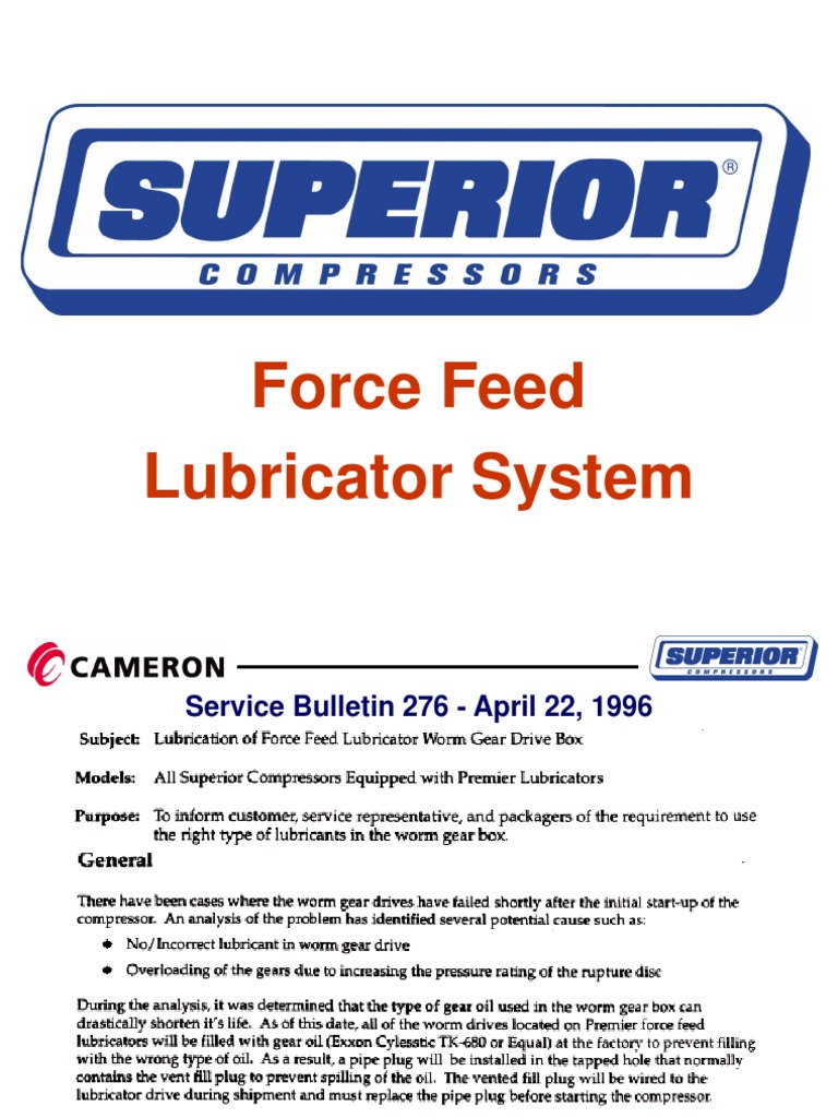 Force Feed Lubricator System Overview | PDF | Pump | Valve