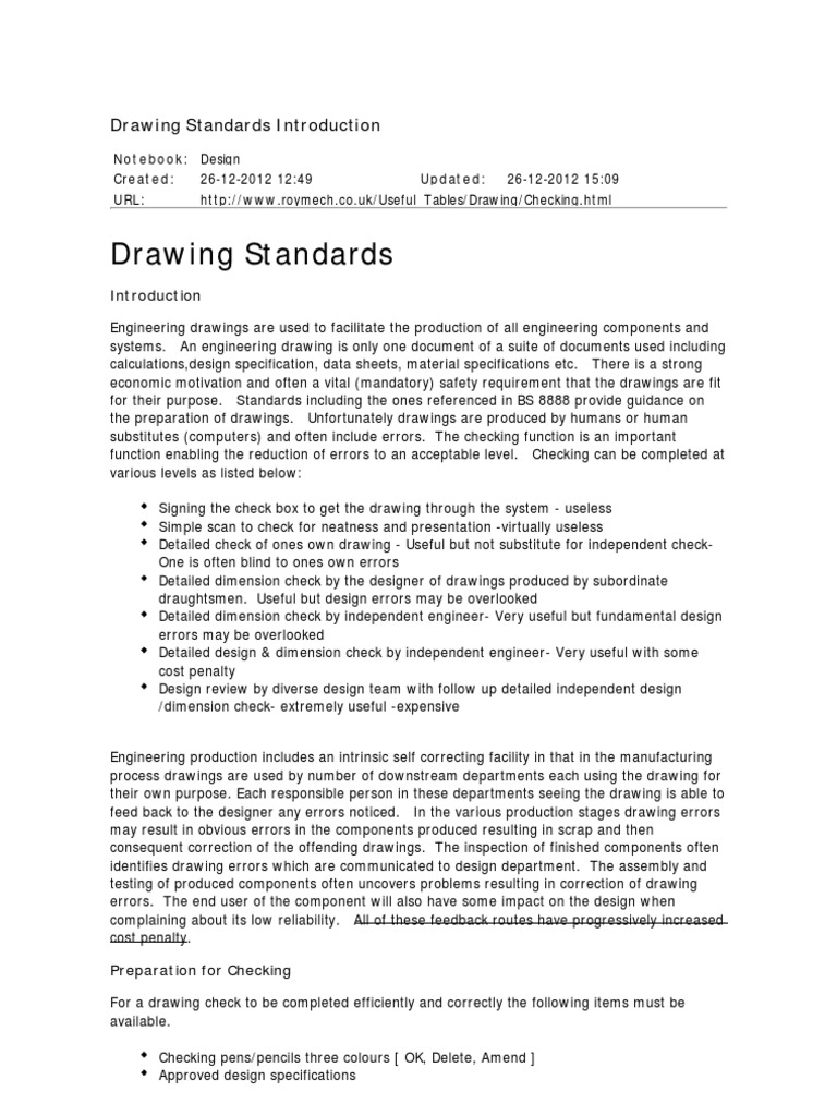 Drawing Standards | PDF | Specification (Technical Standard) | Machining