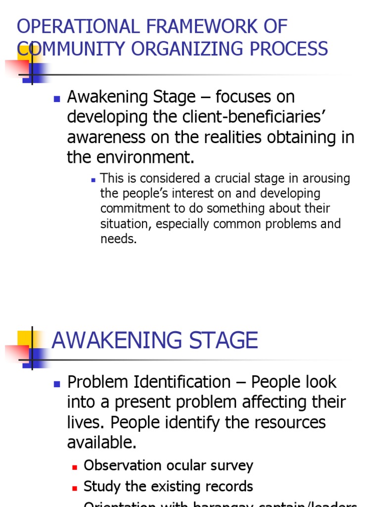 Community Organizing Process Framework | PDF | Community | Community ...