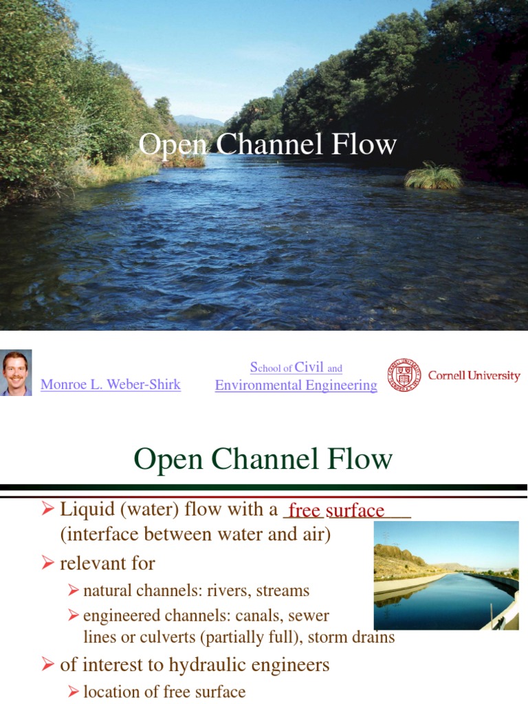 Open Channel Flow: Monroe L. Weber-Shirk S Civil Environmental ...