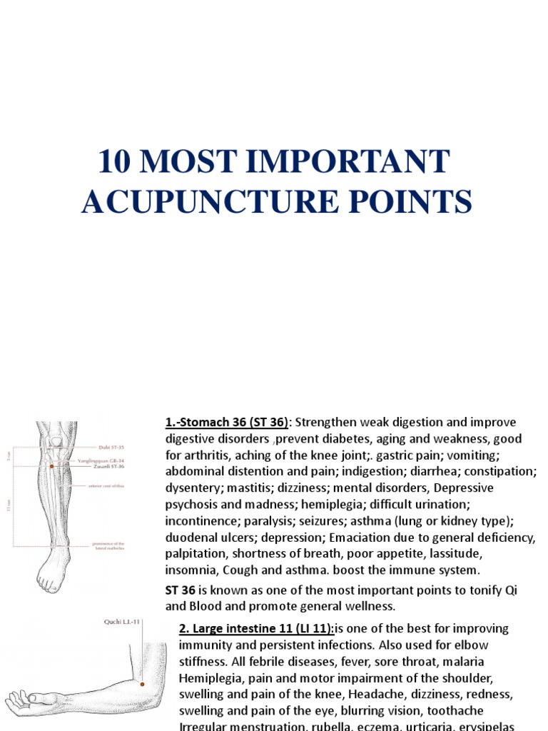 The Ten Most Important Acupuncture Points and Their Uses for Healing ...