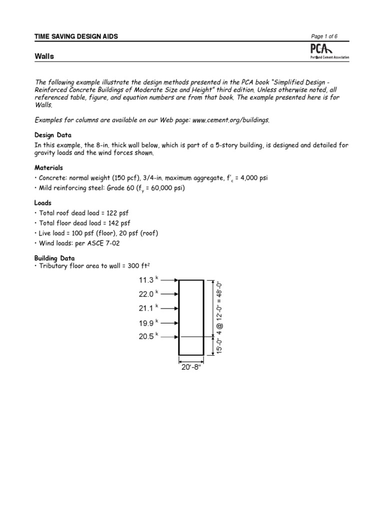 Shear Wall Design - ACI | PDF