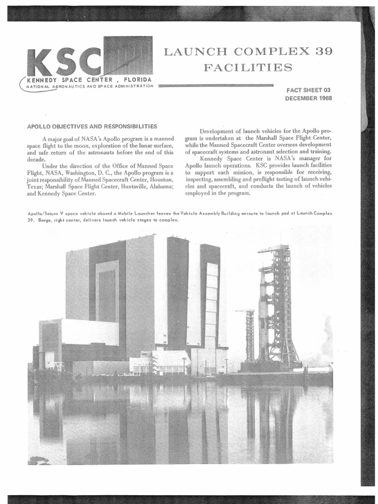 Apollo Launch Complex 39 Overview | PDF | Kennedy Space Center | Apollo ...