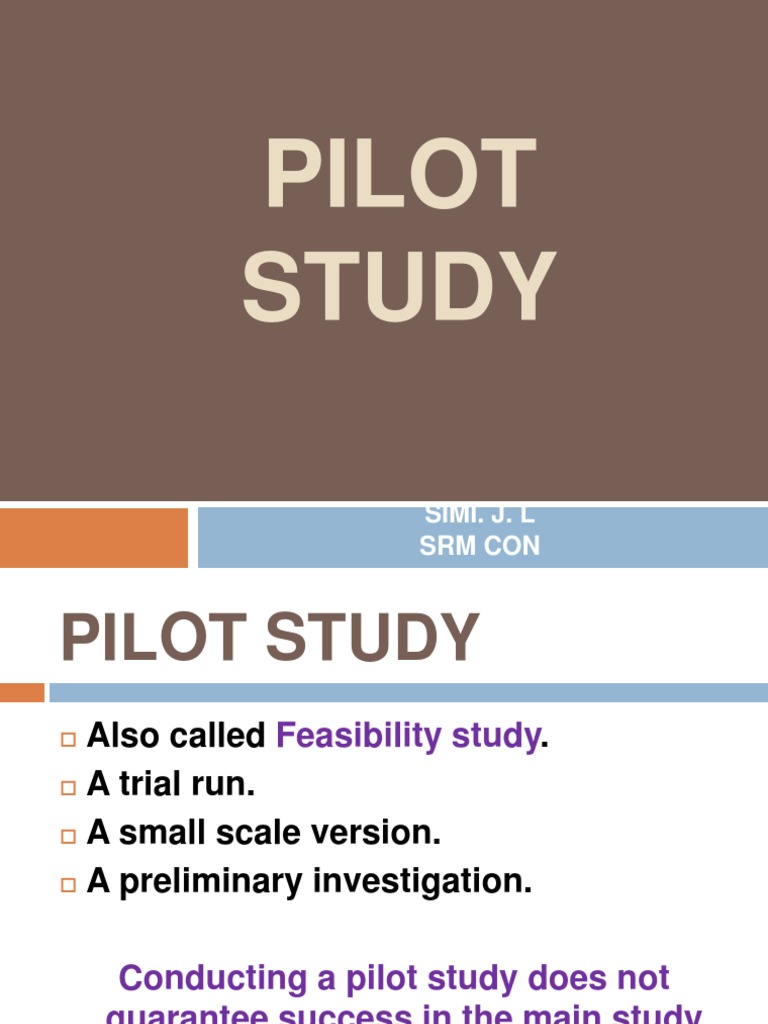 Pilot Study | PDF | Sample Size Determination | Hypothesis