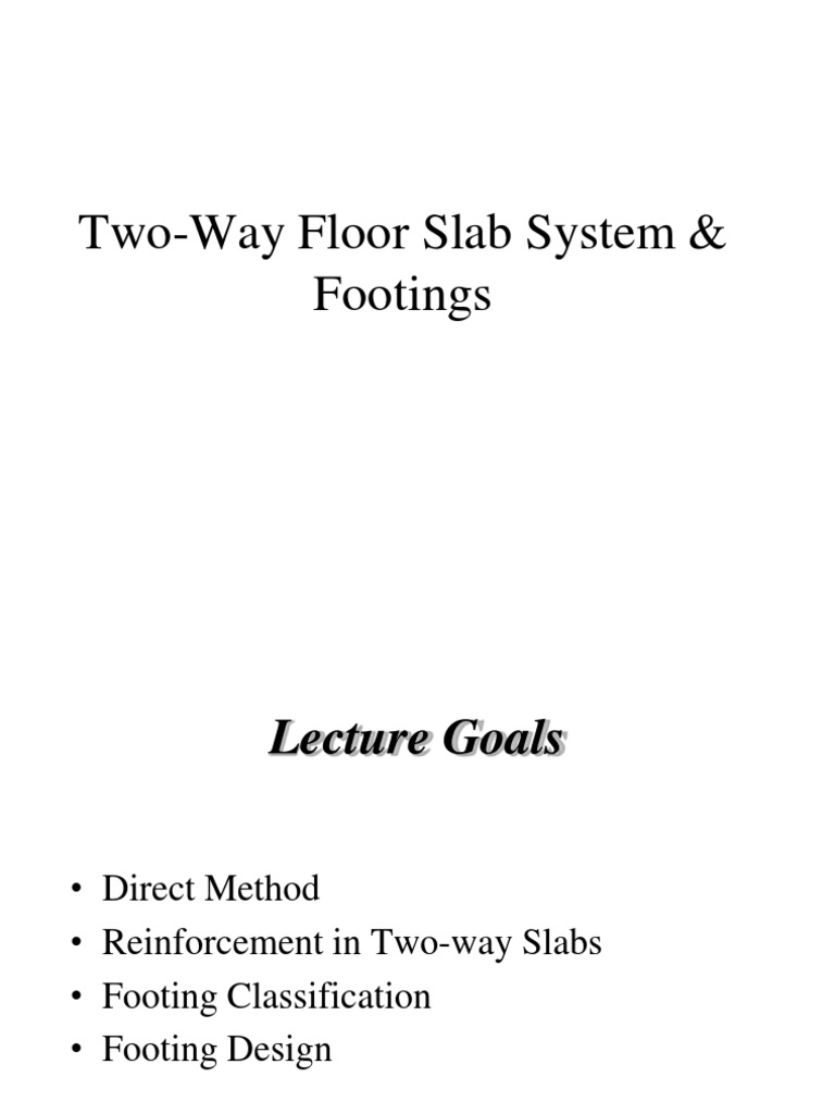 Two Way Slabs & Footings | PDF | Teaching Methods & Materials