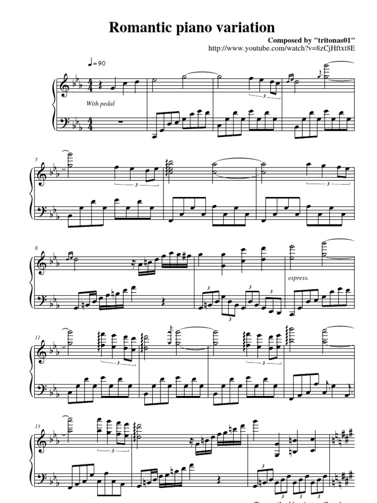 Romantic Piano Song | PDF