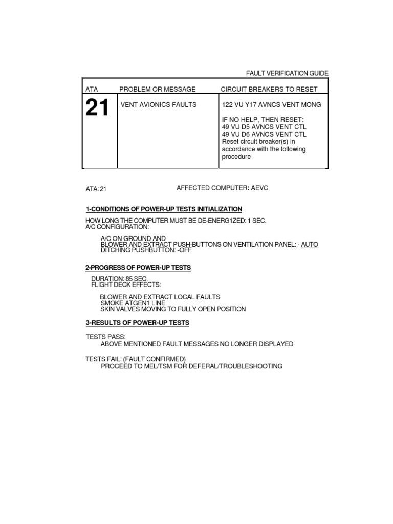 A320 Fault Verification Procedures | PDF | Aviation | Aircraft