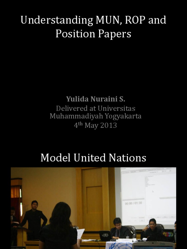Understanding MUN, ROP and Pos Paper | PDF