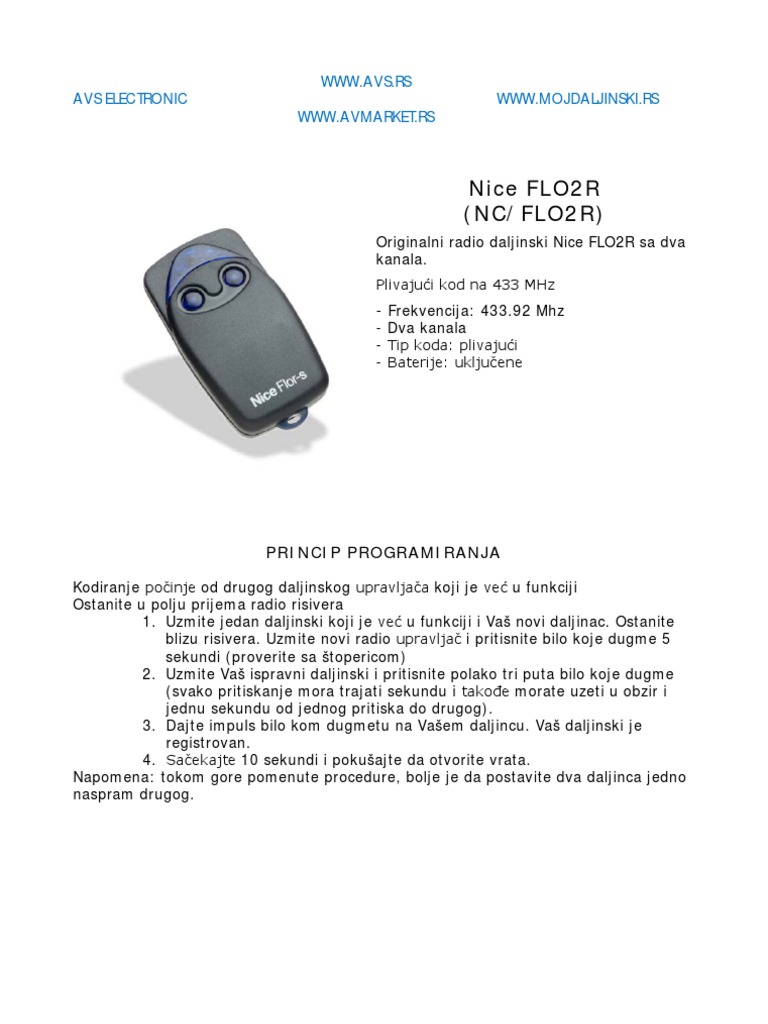 Nice Flo2r | PDF