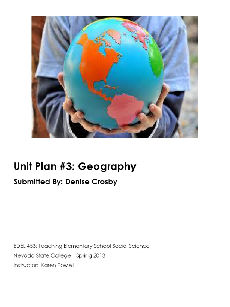 1st Grade Geography Unit Plan | PDF | Geography | Map