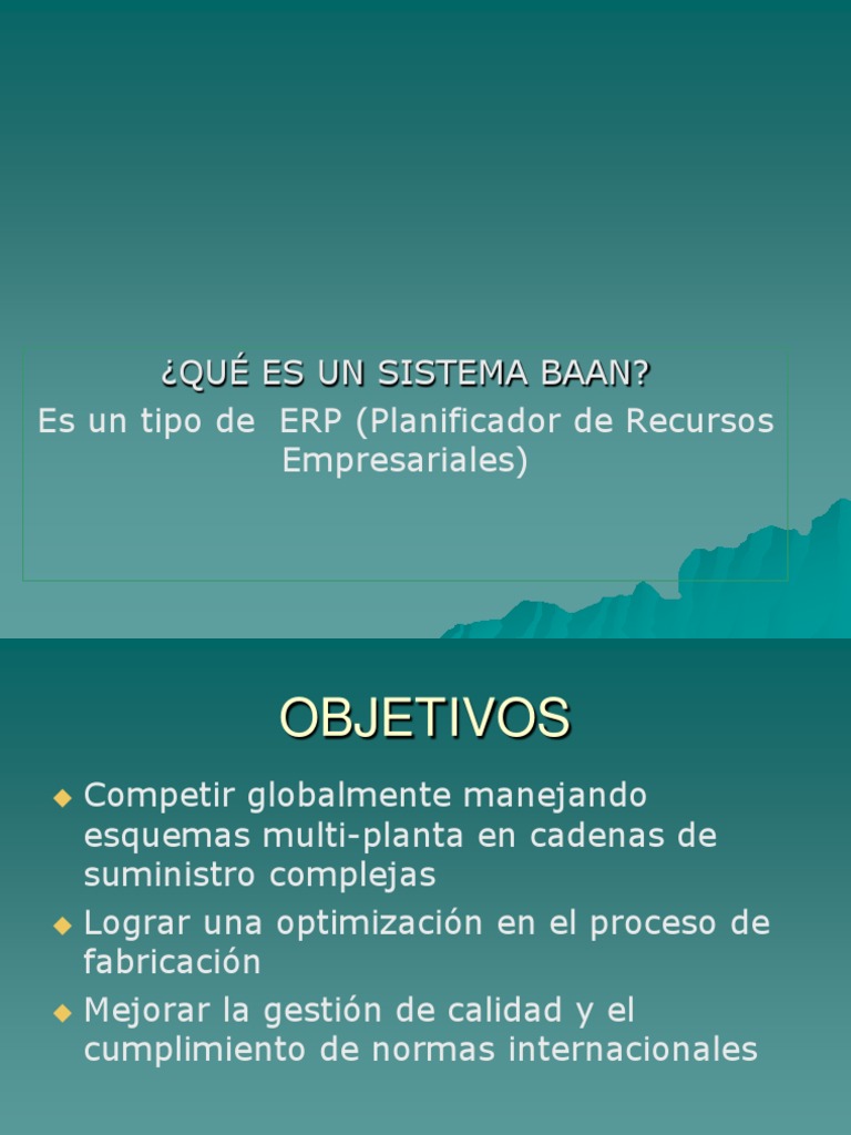 Sim Erp Baan | PDF | Planificación de recursos empresariales ...