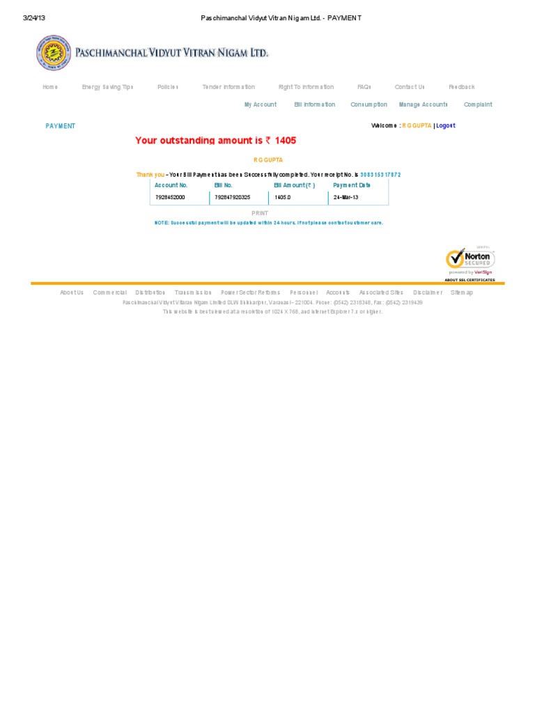 Paschimanchal Vidyut Vitran Nigam LTD | PDF