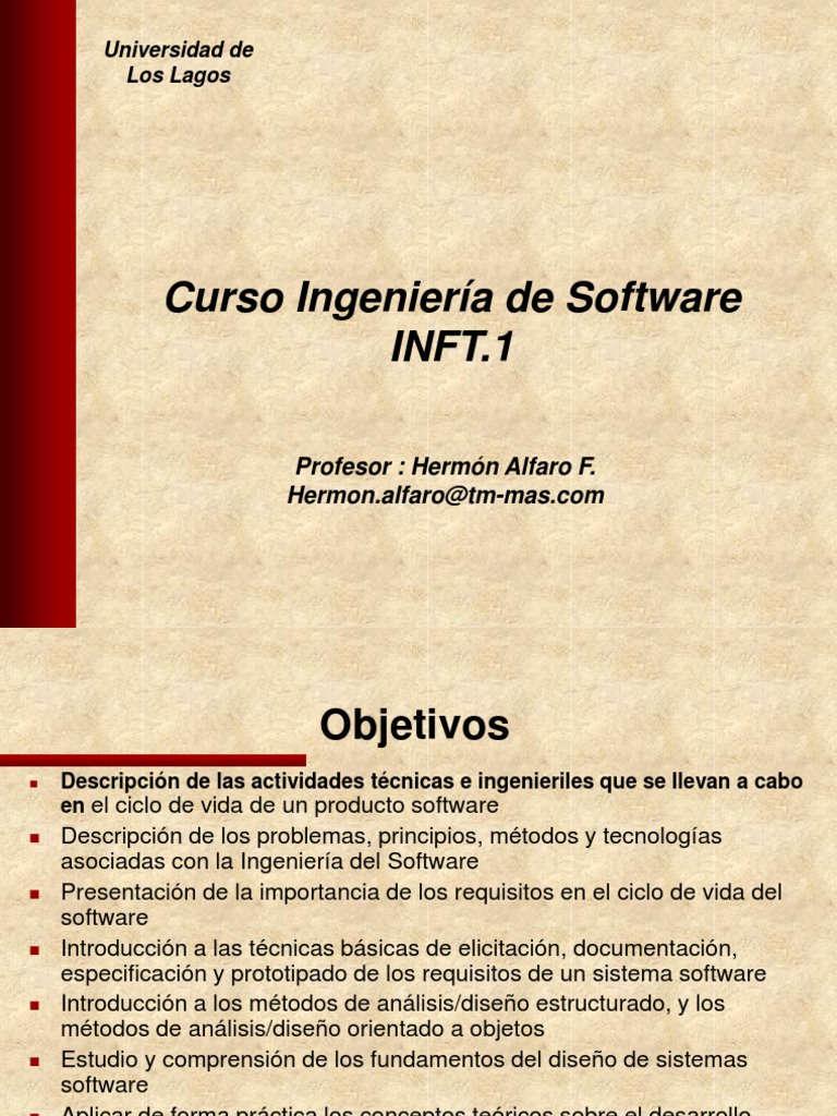 Curso Ingenieria de Software Parte I | PDF | Proceso de desarrollo de ...