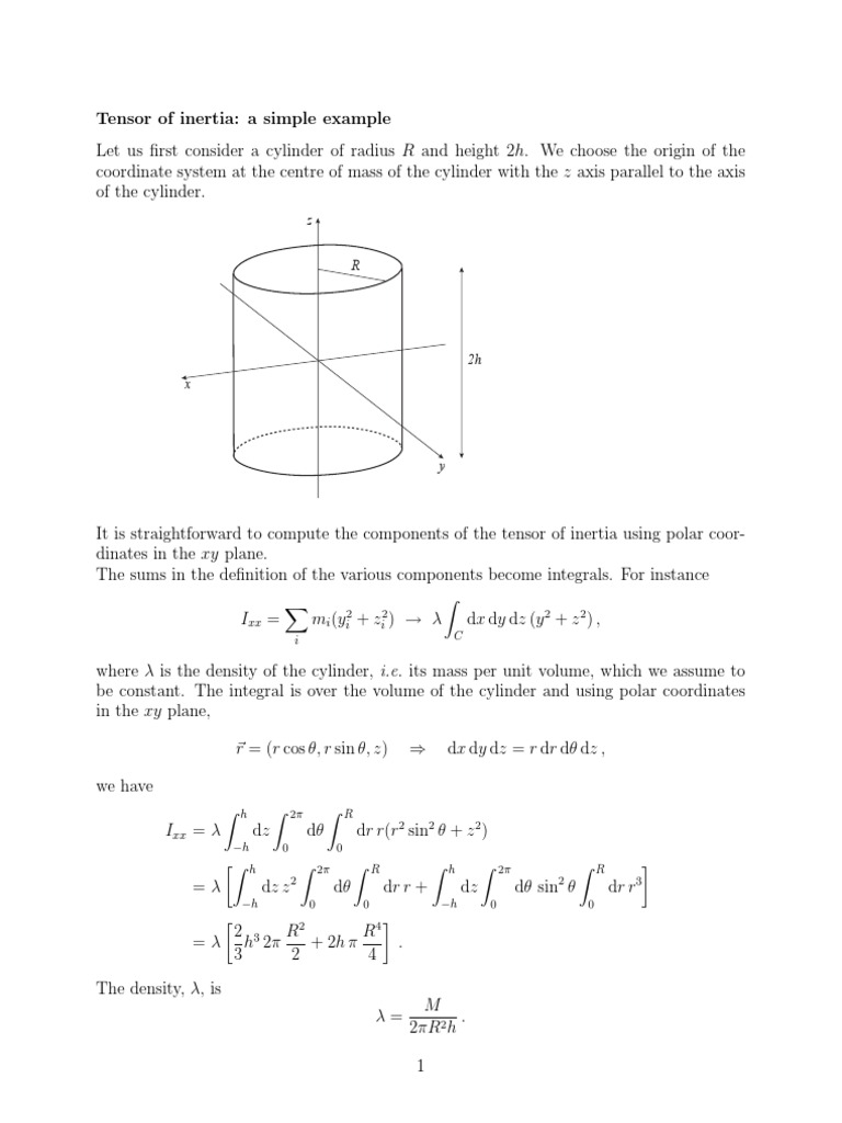 Tensor Inertia | Rotation Around A Fixed Axis | Rotation