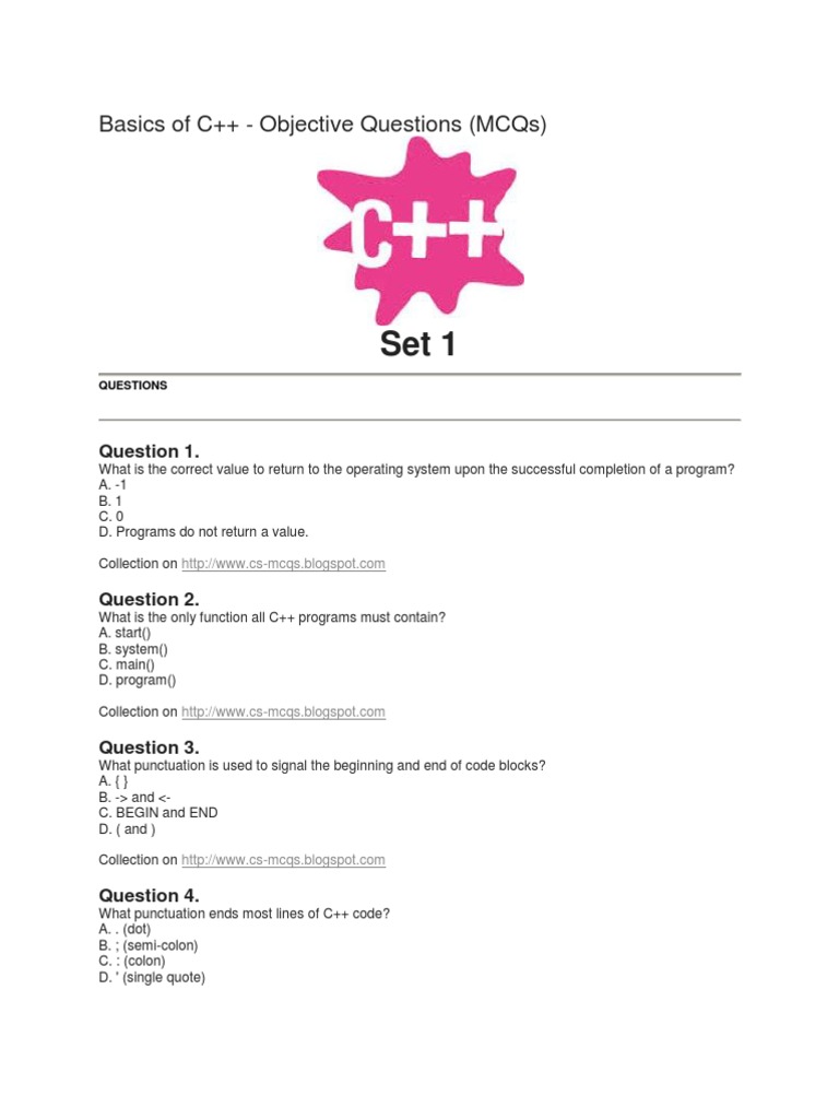 MCQ Basics of C | PDF | Control Flow | Parameter (Computer Programming)