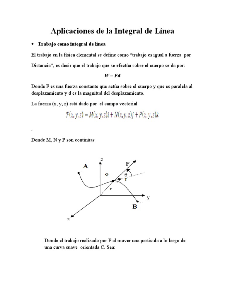 Aplicaciones de Integral de Linea | PDF | Integral | Vector Euclidiano