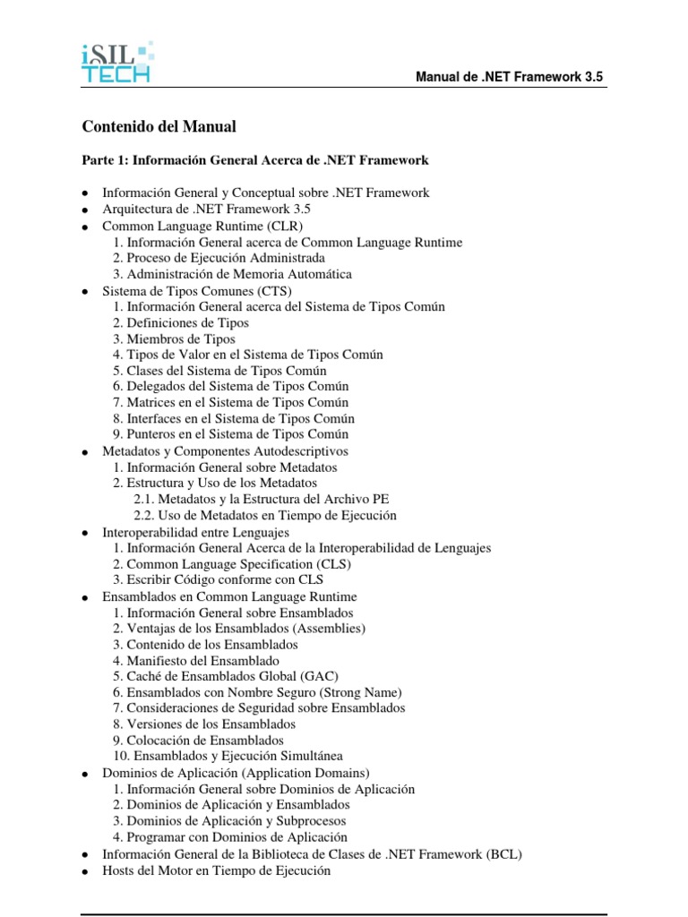 01 Manual De Net Framework 35 Pdf Tiempo De Ejecución Fase Del 