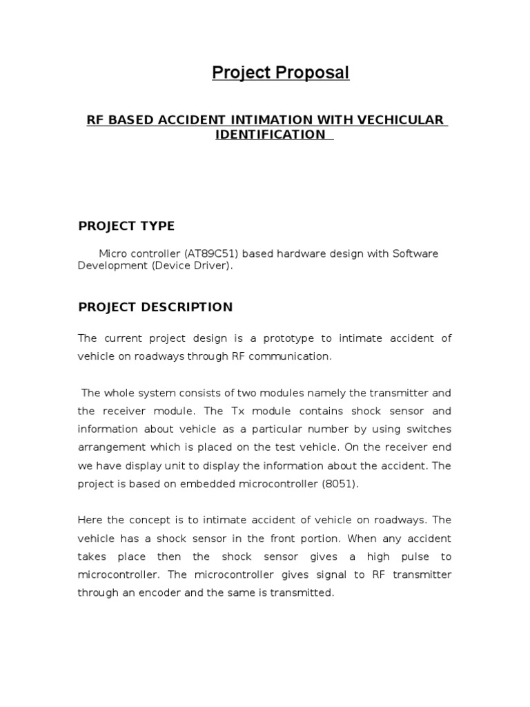 RF-Based Vehicle Accident Notification System | PDF