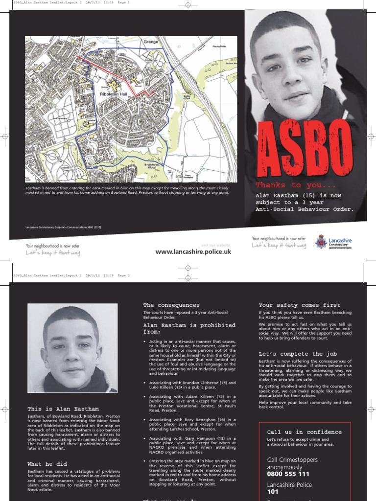 Alan Eastham ASBO | PDF | Anti Social Behaviour | Social Institutions