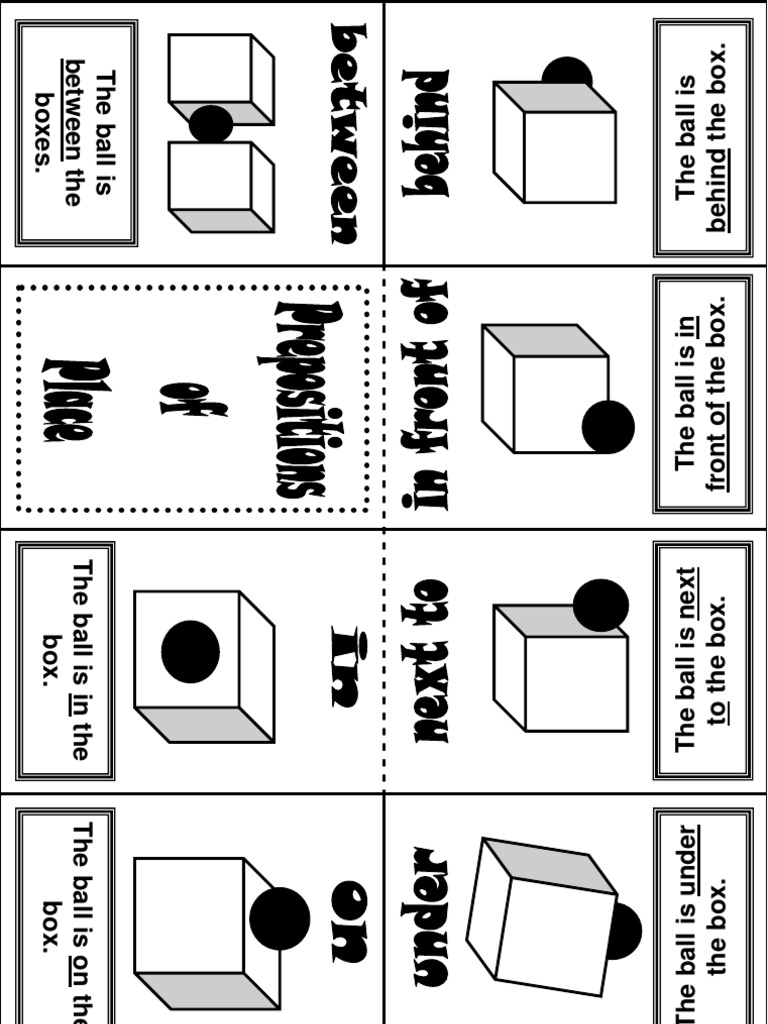 Prepositions of Place Mini-Book | PDF